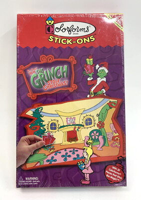 How the Grinch Stole Christmas Colorforms Stick-ons Set New in Sealed ...