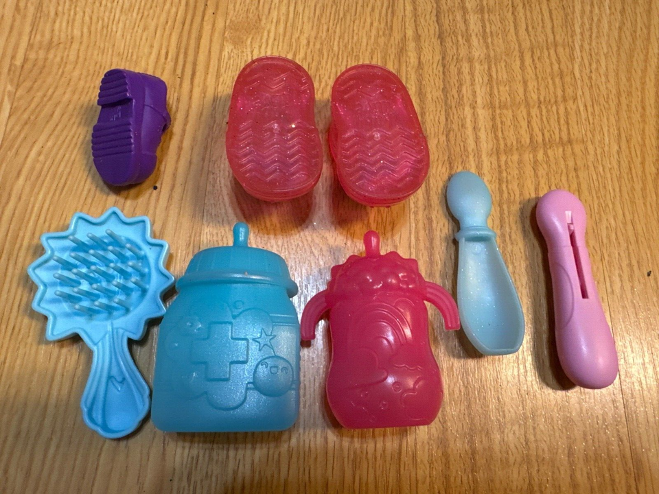 Baby Alive Doll Items Shoes, Brush, Bottles Plus 2 Spoons - 1 w/spring ...