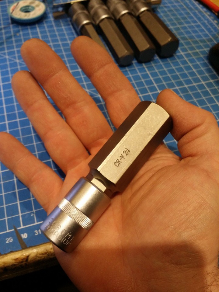 5Pc 1/2" Drive H14 H17 H19 H22 H24 Metric Jumbo Large Hex Allen Socket ...