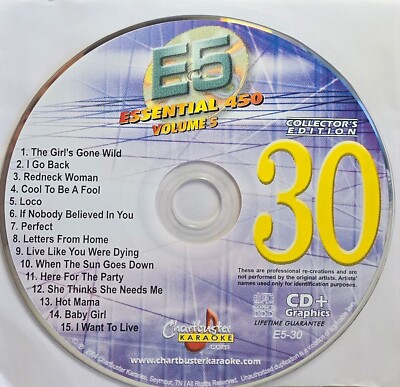 E5 30 ESSENTIAL CHARTBUSTER KARAOKE LOT VA | eBay