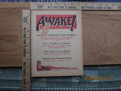 Awake! watchtower magazine sept 22 1950 Jehovah's Witnesses | eBay