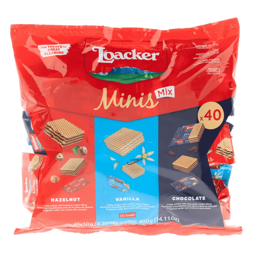 Minis Wafer Variety Pack, Premium Assorted Wafer Cookies, 14.11 Oz, 40 ...