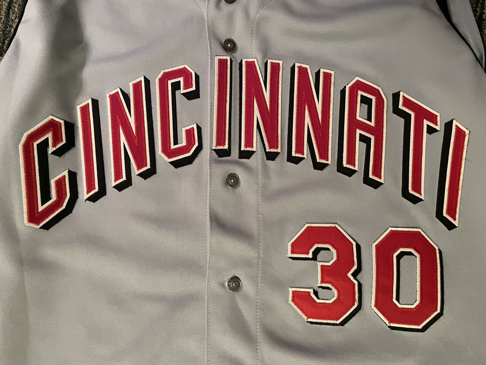 Ken Griffey Jr. #30 Russell Cincinnati Reds Vest Jersey Size 44 | eBay