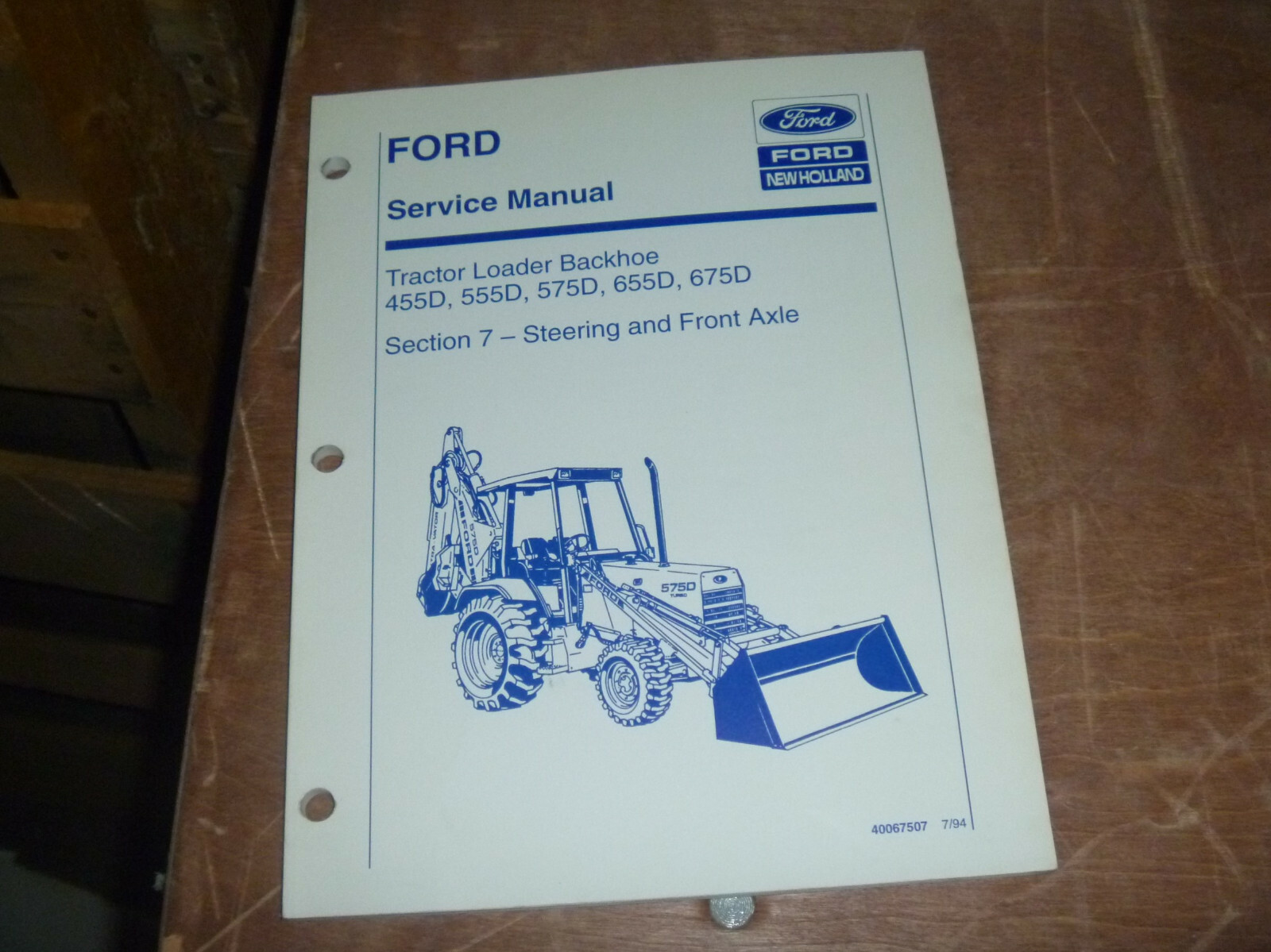 Ford New Holland 675D Tractor Loader Backhoe Steering Axle Service ...