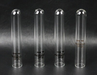 Lot of (4) Corex No. 8441 Glass 15ml Centrifuge Tubes, 17.5mm O.D ...