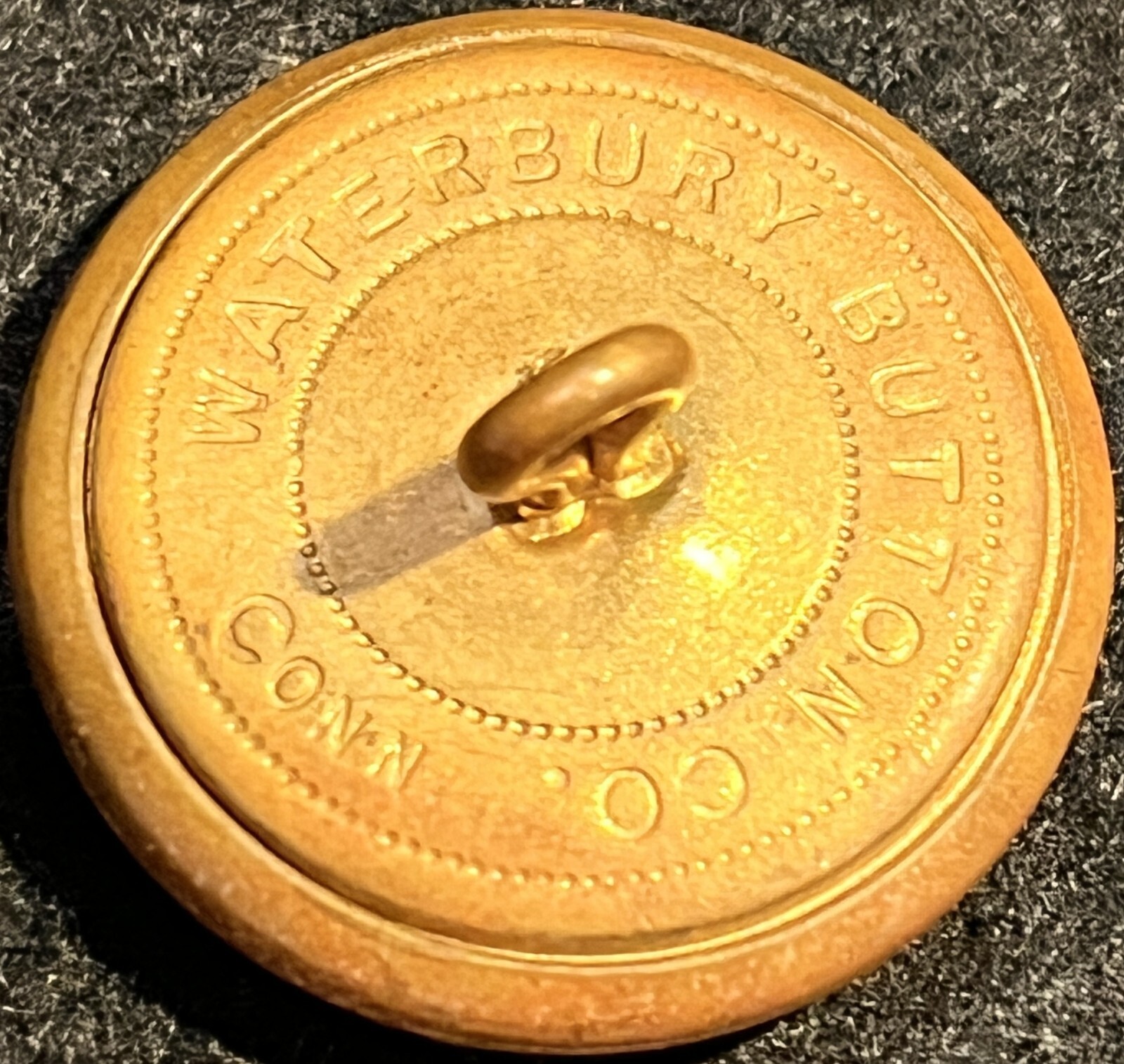 US Navy Gold Button 1 1/8” Waterbury Button Co. Eagle with "E. Pluribus ...