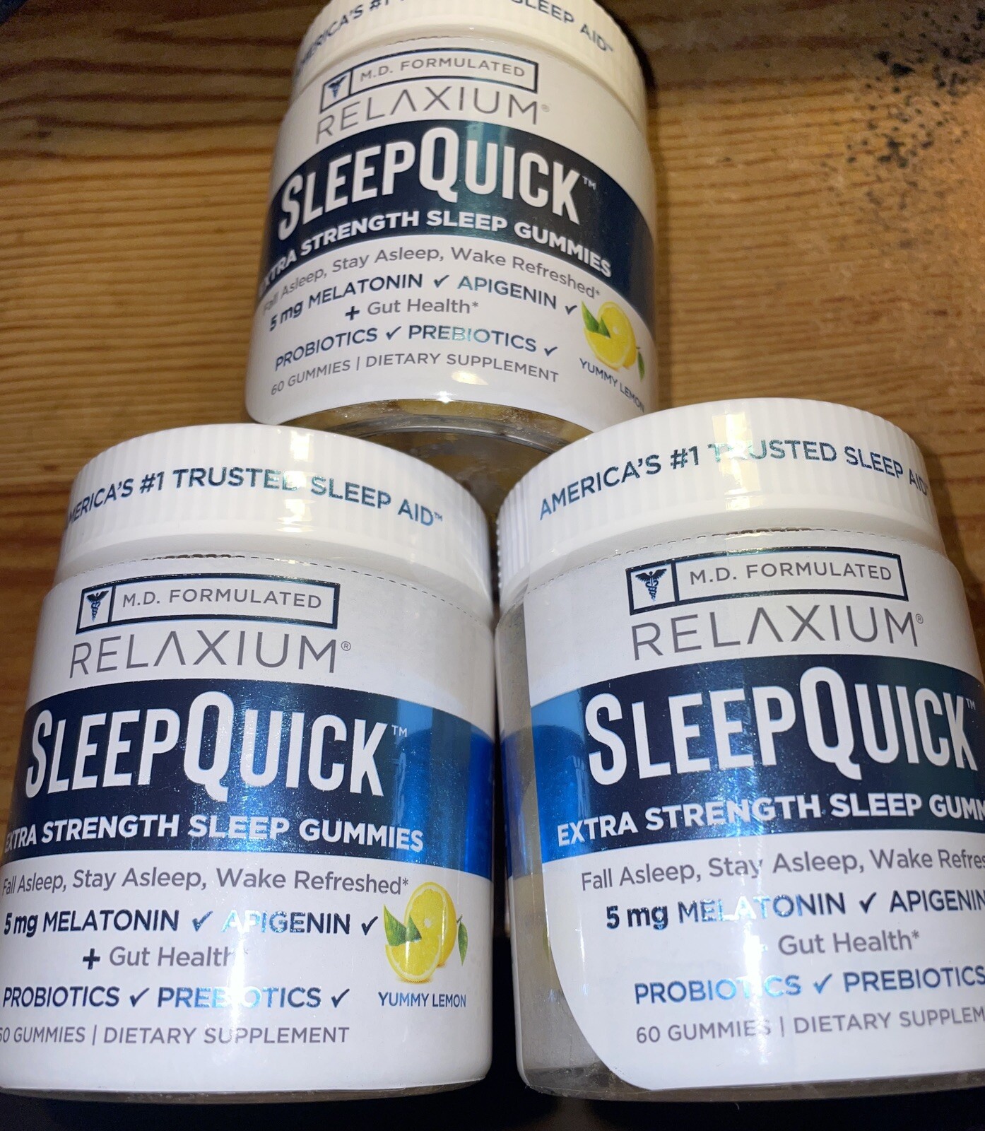 Lot Of 3 Relaxium Sleep Quick Gummies Sleep Aid Support - Yummy Lemon ...