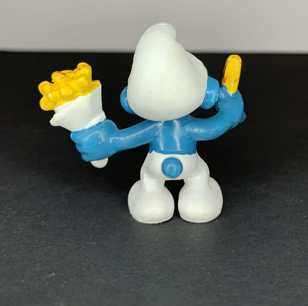 Smurf Schleich Peyo French Fries Greedy Hungry Hong Kong 1980 Collector ...