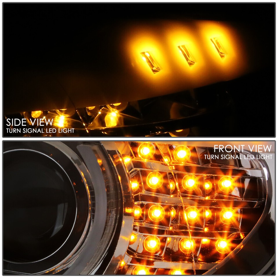 FOR 09-12 BMW E90 3-SERIES CHROME 3D CRYSTAL HALO PROJECTOR HEADLIGHT ...