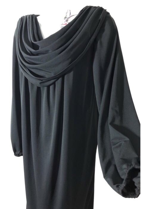 80s Halston III Black Cowl Neck Vintage Designer Dress | eBay