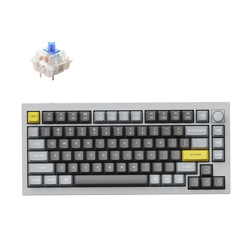Q1 RGB Wired Custom Mechanical Keyboard Knob Version, 75% Layout QMK ...
