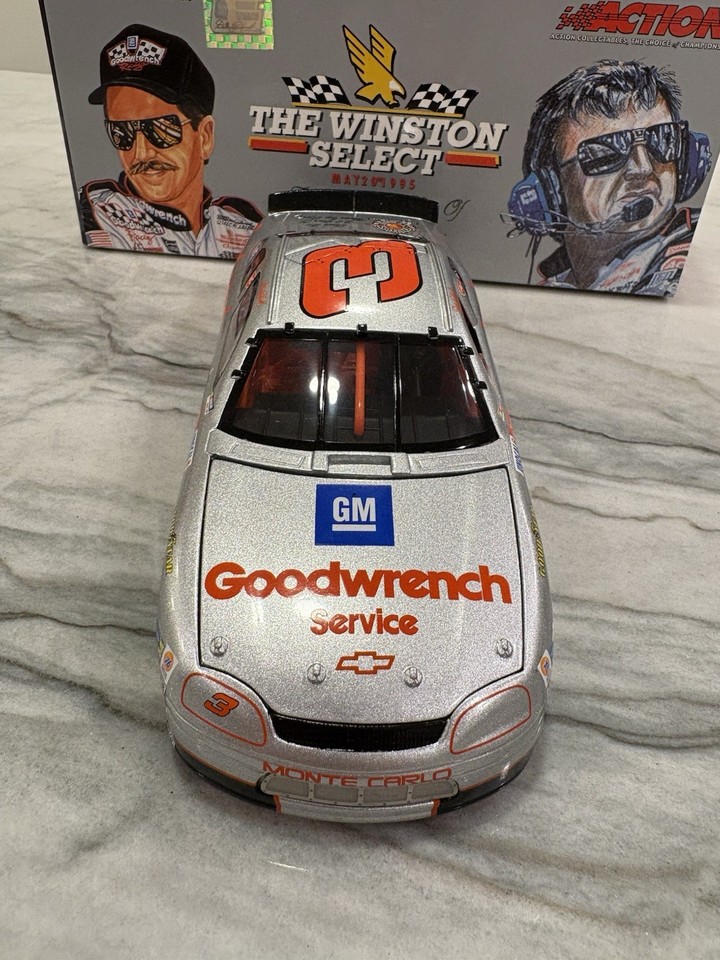 Dale Earnhardt Sr 1995 Winston Silver Select Nascar 1/24 Diecast Club ...