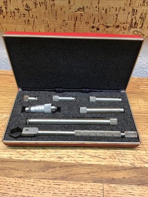 L .S. Starrett No. 823 tubular inside micrometer set 1 1/2" to 8" Made ...