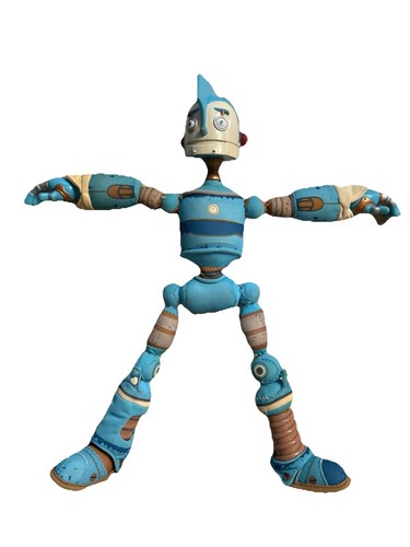 2004 Mattel Robots Movie Rodney Copperbottom 12" Plush Toy Figure Hard ...