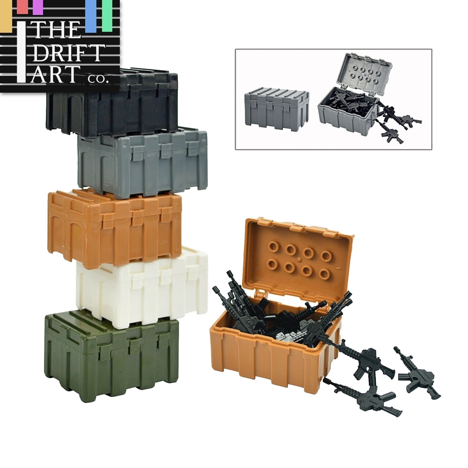 4pcs Military Weapons Case Guns Box SWAT Police Army MOC Building ...