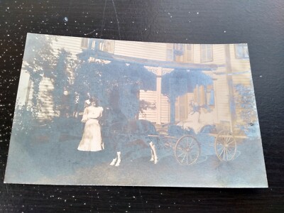 Vintage Children Sitting In Horse And Buggy Scenic RPPC Photo Postcard ...