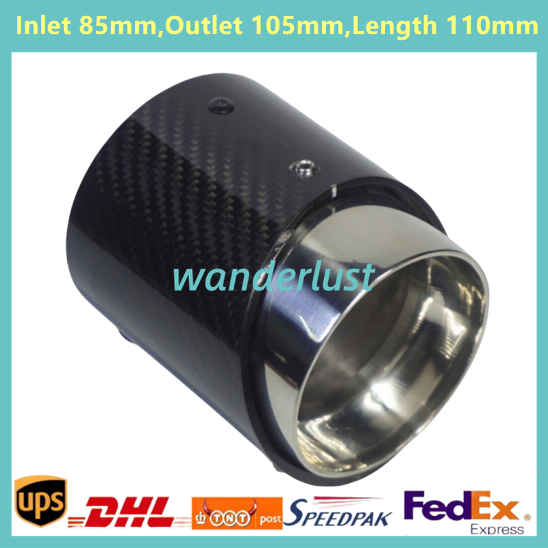 Silver Carbon Fiber Exhaust Tip Muffler JCW For BMW Mini Cooper F54/F55 ...