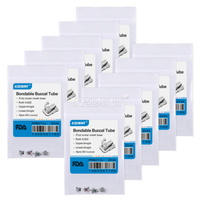 AZDENT Dental Orthodontic Bondable Bracket Buccal Tube Non-con 1st ...