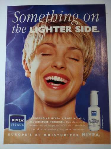 Nivea Visage Something On the Lighter Side No Oil Vintage 1990s Print ...