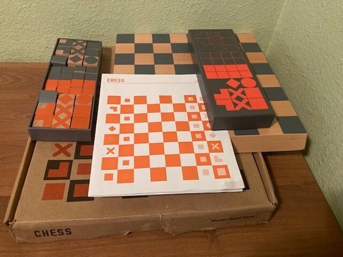 Wild Wood Wooden Chess Set Wooden Board And Pieces Board Game In Box | eBay