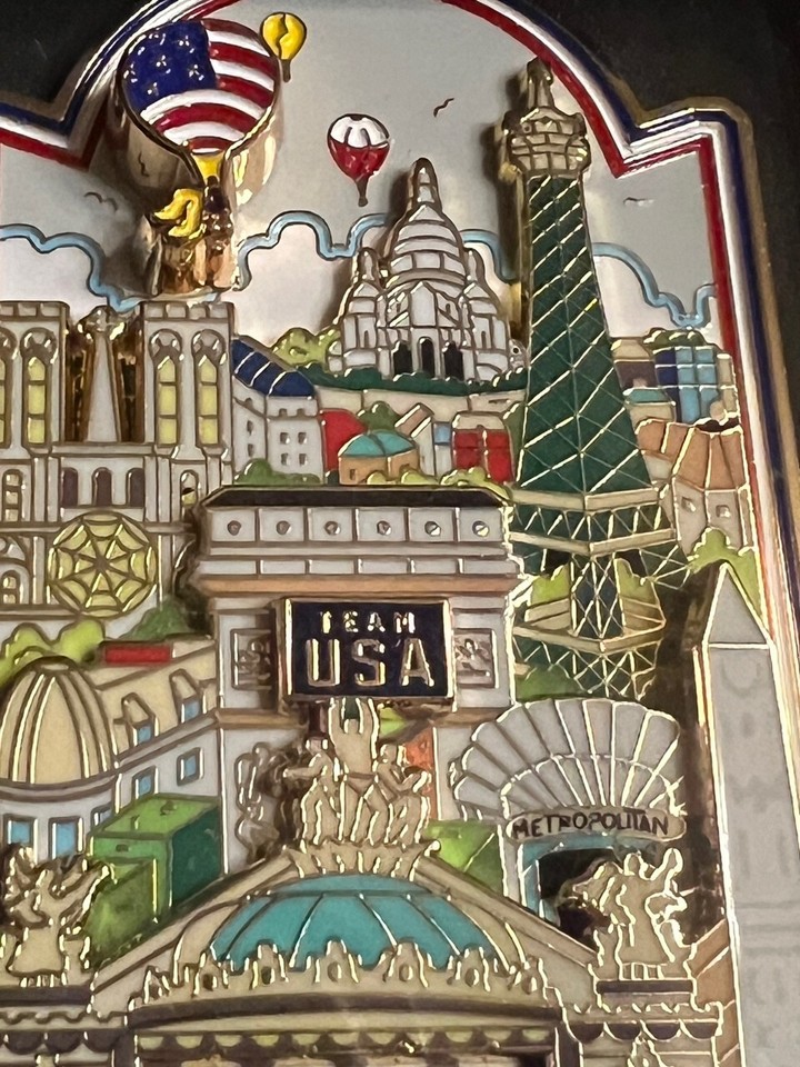 Collector Limited Edition Paris 2024 Team USA Charles Fazzino 3D pin ...