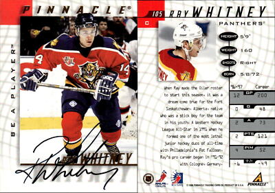 1997-98 Be A Player Autographs #105 Ray Whitney Auto - NM-MT | eBay