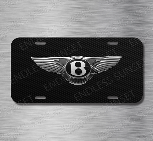 Bentley Simulated Carbon Fiber Luxury Car License Plate Front Auto Tag ...
