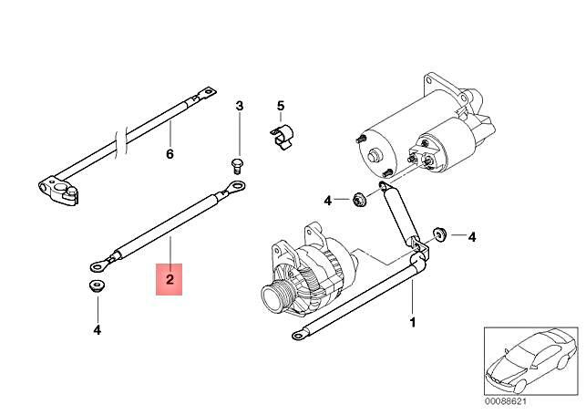 Genuine BMW E81 E82 E84 E87 E87N E88 E90 E90N E91 Ground Cable OEM ...
