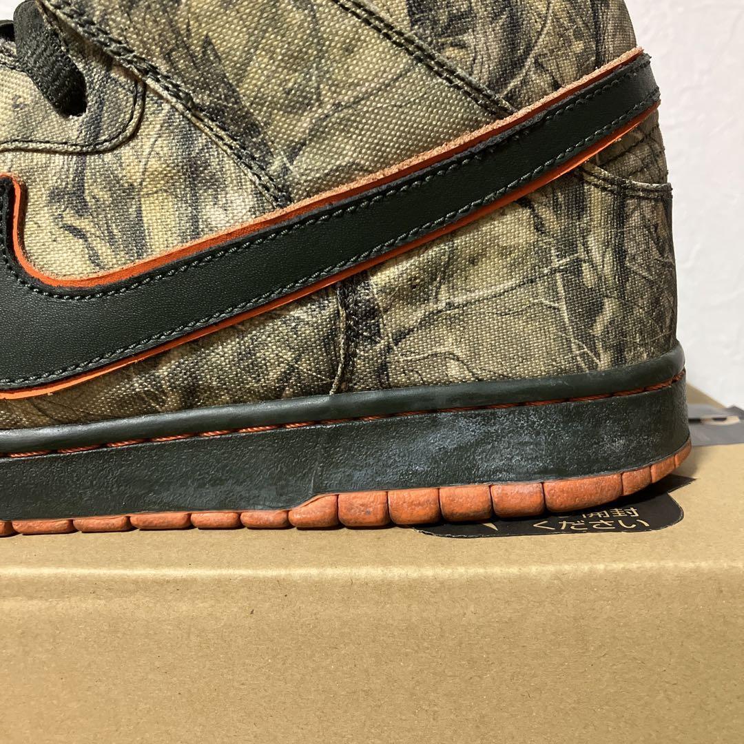 2010 Nike Dunk Mid Premium Sb Real Tree Camo Dark Army Orange 314381 ...