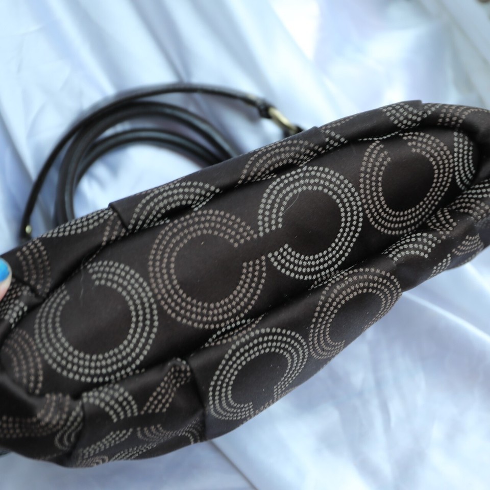 Coach 15935 Madison Sophia OP Art Dot Brown Convertible Satchel ...