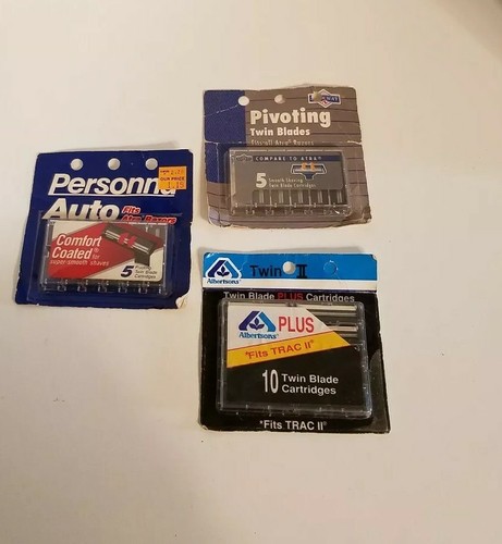 Vintage Lot of 3 Packages Twin Blade Razor Cartridges NOS | eBay