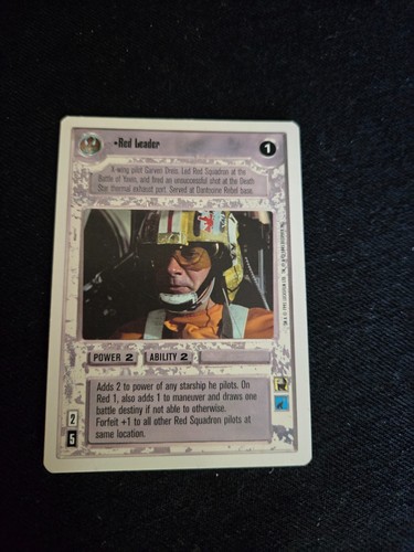 Star Wars CCG Premiere Unlimited (WB) LS Rare - Red Leader SWCCG | eBay