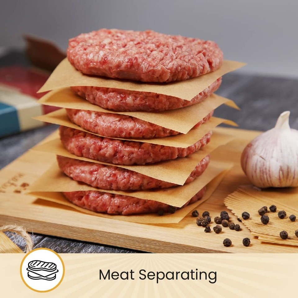 Hamburger Patty Paper Squares 4"x4", 1000Pcs Parchment Paper Sheets ...