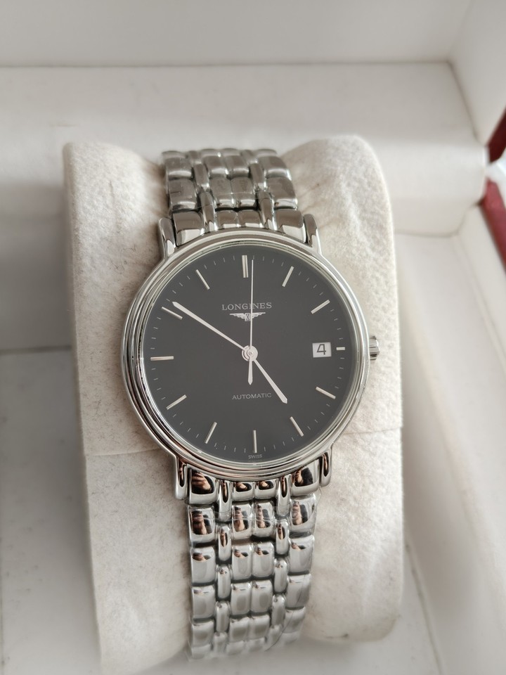 Preowned Longines Presence Black Dial L619.2 Men's Watch Automatic 34mm ...