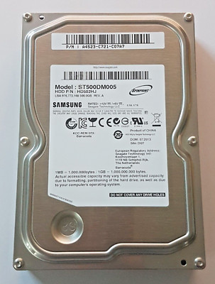 500 GB SATA Samsung Spinpoint ST500DM005 PN HD502HJ 7200rpm 16MB 3.5 ...