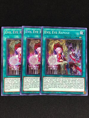 YUGIOH EVIL EYE REPOSE INCH-EN036 1ST SECRET X3 | eBay