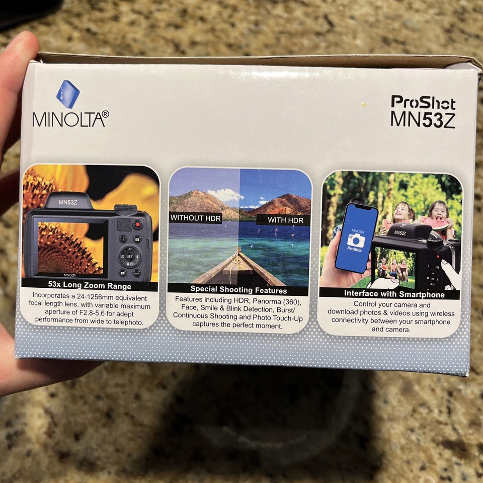 Minolta MN53Z Pro Shot 16MP HD Digital Camera with 53x Optical Zoom | eBay