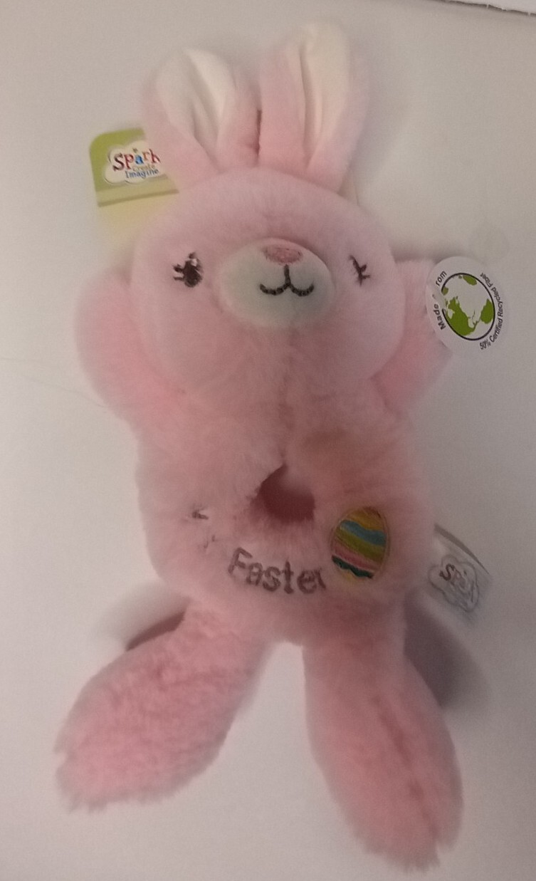 SPARK My 1st Easter Pink Bunny Rattle Plush | eBay