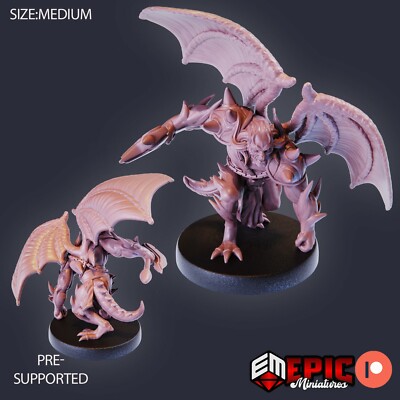 Winged Demon D Epic Miniatures Monster RPG D&D Pathfinder 3D Print ...