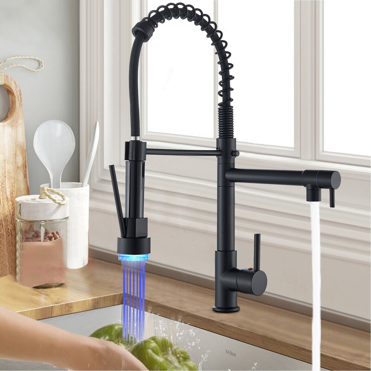 Lighted Kitchen Faucets Touch Facet Snapklik.co : Touchless LED Light