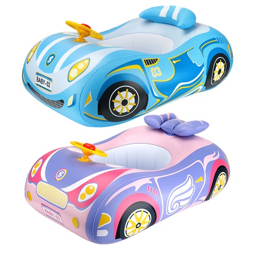 Car Shape Toddler Pool Floats,Baby Swimming Ring Toys Inflatable Water ...