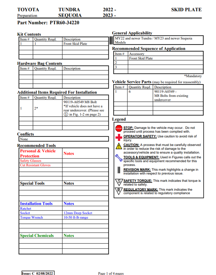 🔥2022-2024 TOYOTA TUNDRA TRD PRO FRONT SKID PLATE GENUINE OEM NEW PTR60 ...