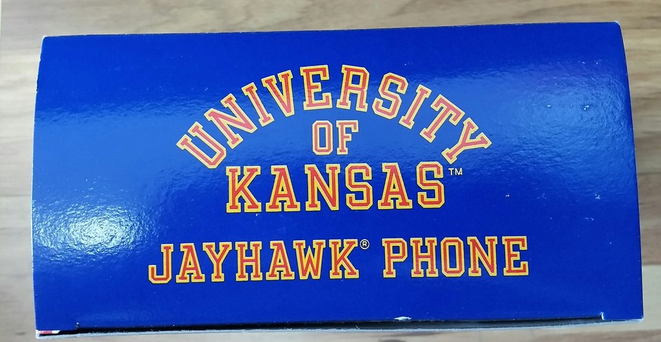 University of Kansas - Jayhawk Push Button Phone Desk Top - Vintage KU ...