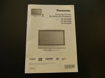 Panasonic Bedienungsanleitung - LCD Fernseher TX-23LX60F 26LX60F ...