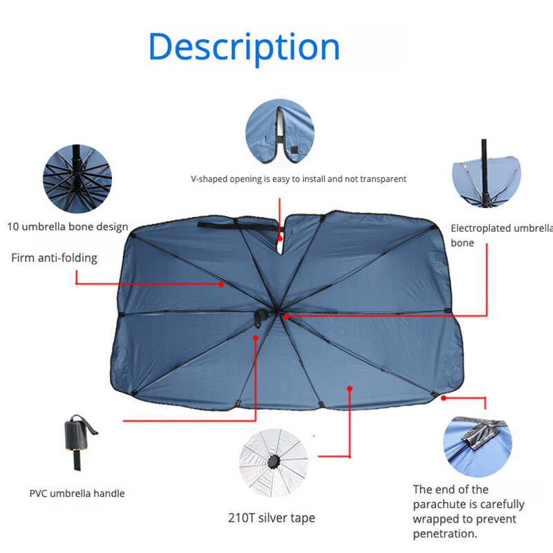 Car Portable Front Window Parasol Sun Protector Sunshade Windshield ...