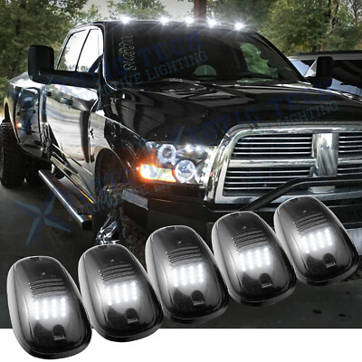 Smoked Lens Rooftop Cab White Running Light DRL LED for Dodge RAM 1500 ...