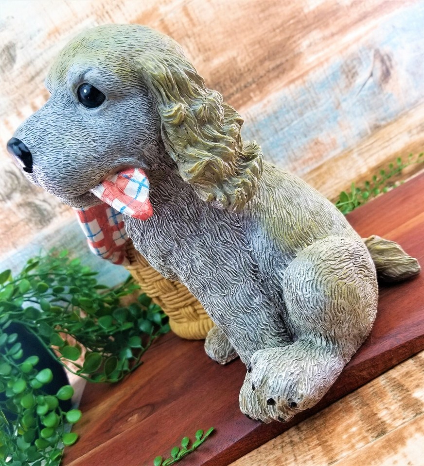 Vintage Cocker Spaniel Puppy Dog Outdoor Garden Patio Resin Planter ...