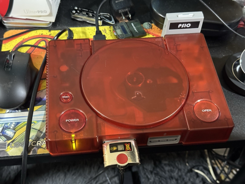 Playstation 1 PS1 Console with PSIO Mod & Rad 2X HDMI adapter custom ...