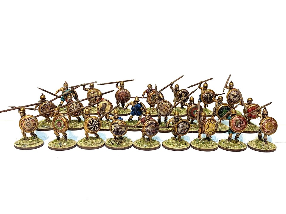 ANCIENT GREEK LIGHT HOPLITES 24 28mm painted historical ANCIENT hail ...