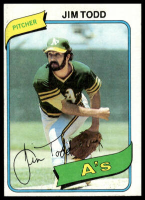 1980 Topps #629 Jim Todd Oakland Athletics Baseball | eBay